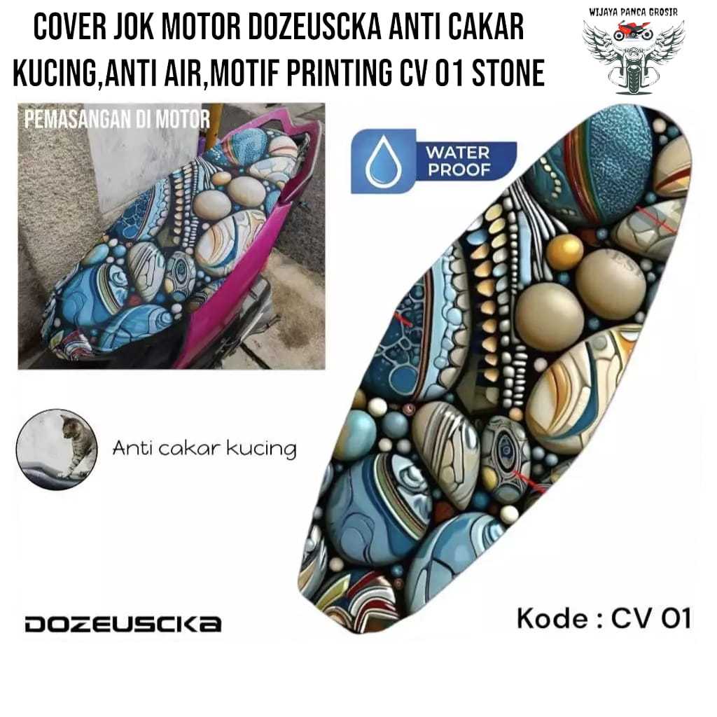 Jual COVER JOK SARUNG JOK MOTOR PRINT CV01 UKURAN STANDAR DAN JUMBO ...