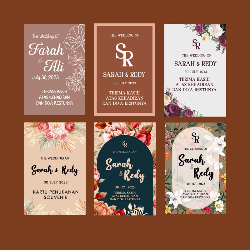 Jual SOUVENIR CARD / KARTU UCAPAN / WEDDING SOUVENIR CARD | Shopee ...