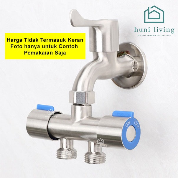 Jual Stop Kran Shower Double Stop 2 On Off Stainless Steel | Shopee ...