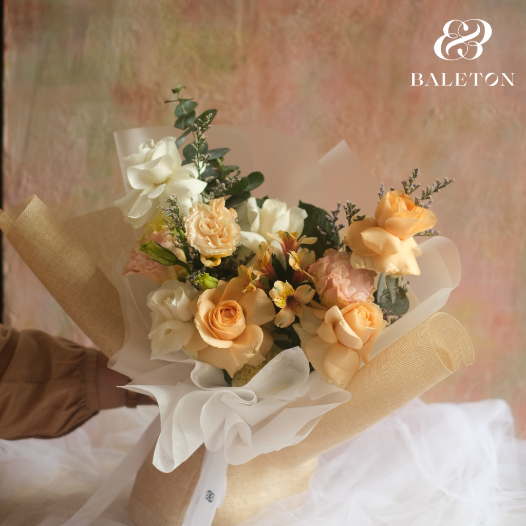 Jual Peachy Peach Bouquet | Mini Bouquet | Bunga Fresh | Bouquet Fresh ...