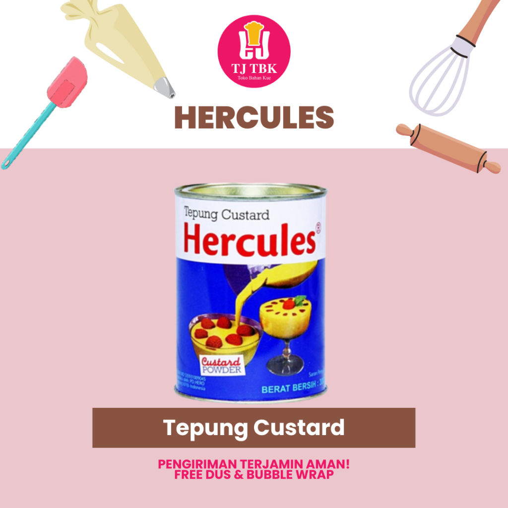 Jual Hercules Custard Powder 300g/ Tepung Vla Bubuk Instan Hercules ...
