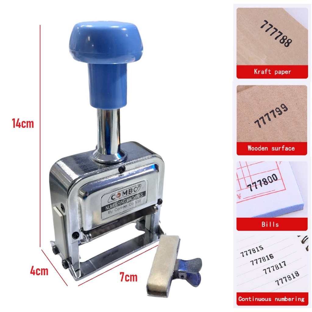 Jual Numbering Machine 6 , 7 , 8 Digits 108S / Numerator / Nomorator ...