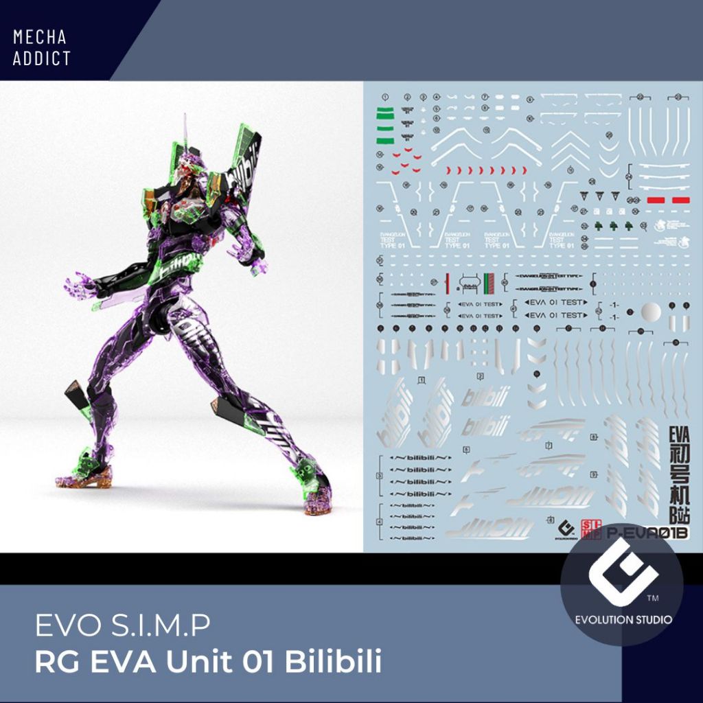 Jual Water Slide Decal RG EVANGELION EVA UNIT 01 by EVO SIMP ...