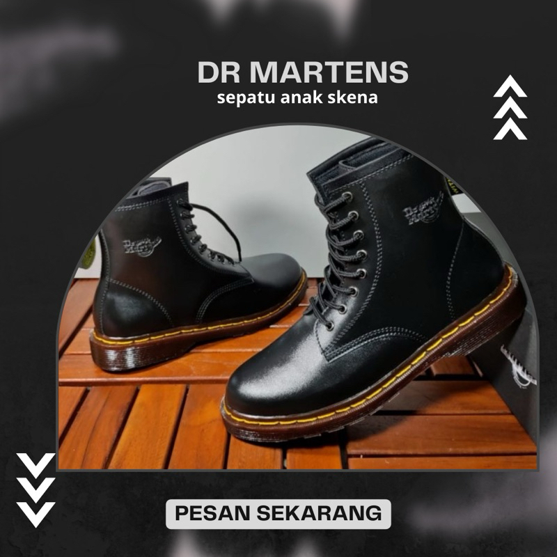 Jual sepatu dr martens lokal dokmart kulit loafer pria wanita 1460 1461 ...