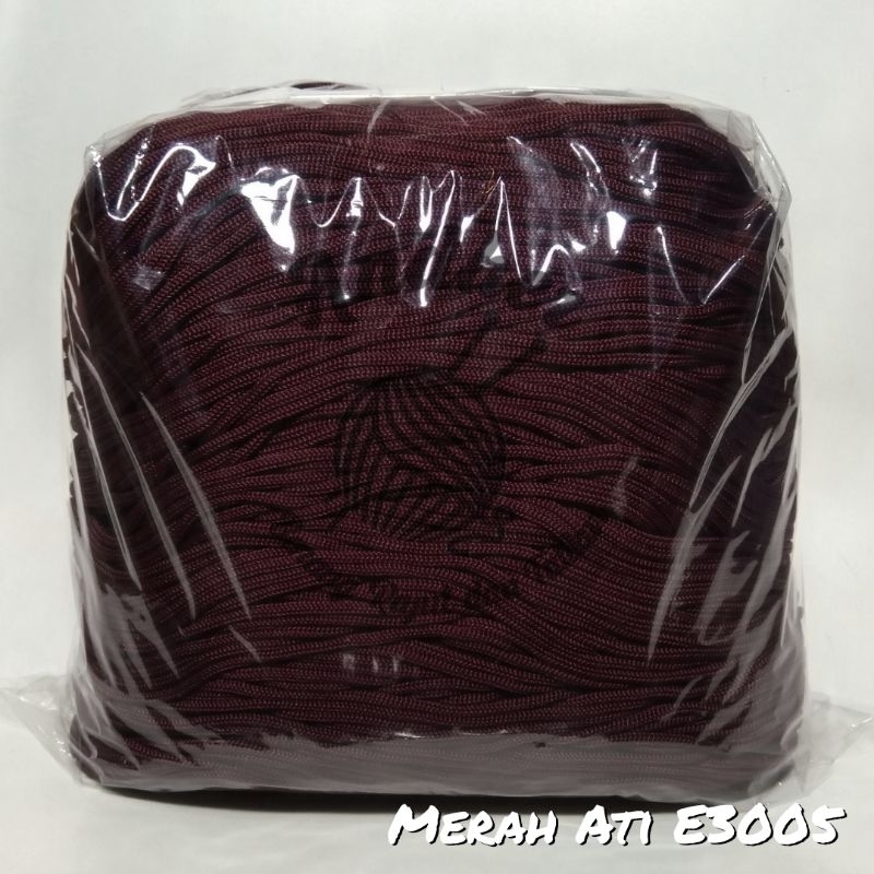 Jual Tali kur warna talikur 3mm MERAH bahan Polyester 250 gram, 500 ...