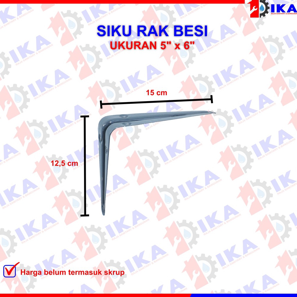 Jual Jaman Now Siku rak 5 x 6 set penyangga bracket besi triplek tembok ...