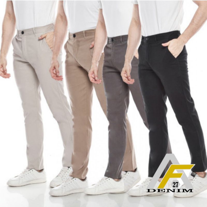 Jual CELANA PRIA CHINO Slim fit Panjang Kerja kantor Santai Liburan Cowok Gentleman Boy | Shopee ...