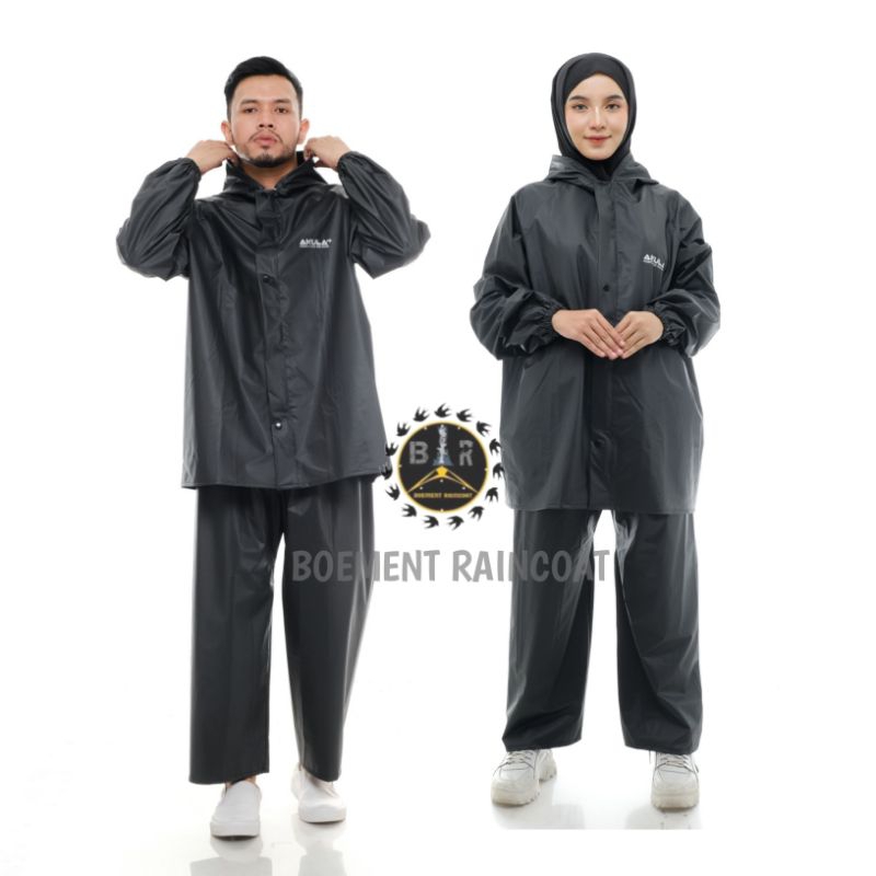 Jual AKULA, Jas Hujan Dewasa RAINCOAT Pria Wanita Bahan PVC 025 Anti Rembes Mocca | Shopee Indonesia