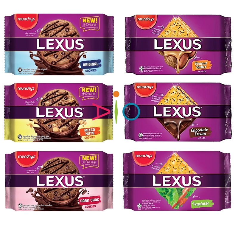 Jual Munchy's LEXUS Cookies 189g | Biskuit Sandwich Calcium Crackers ...