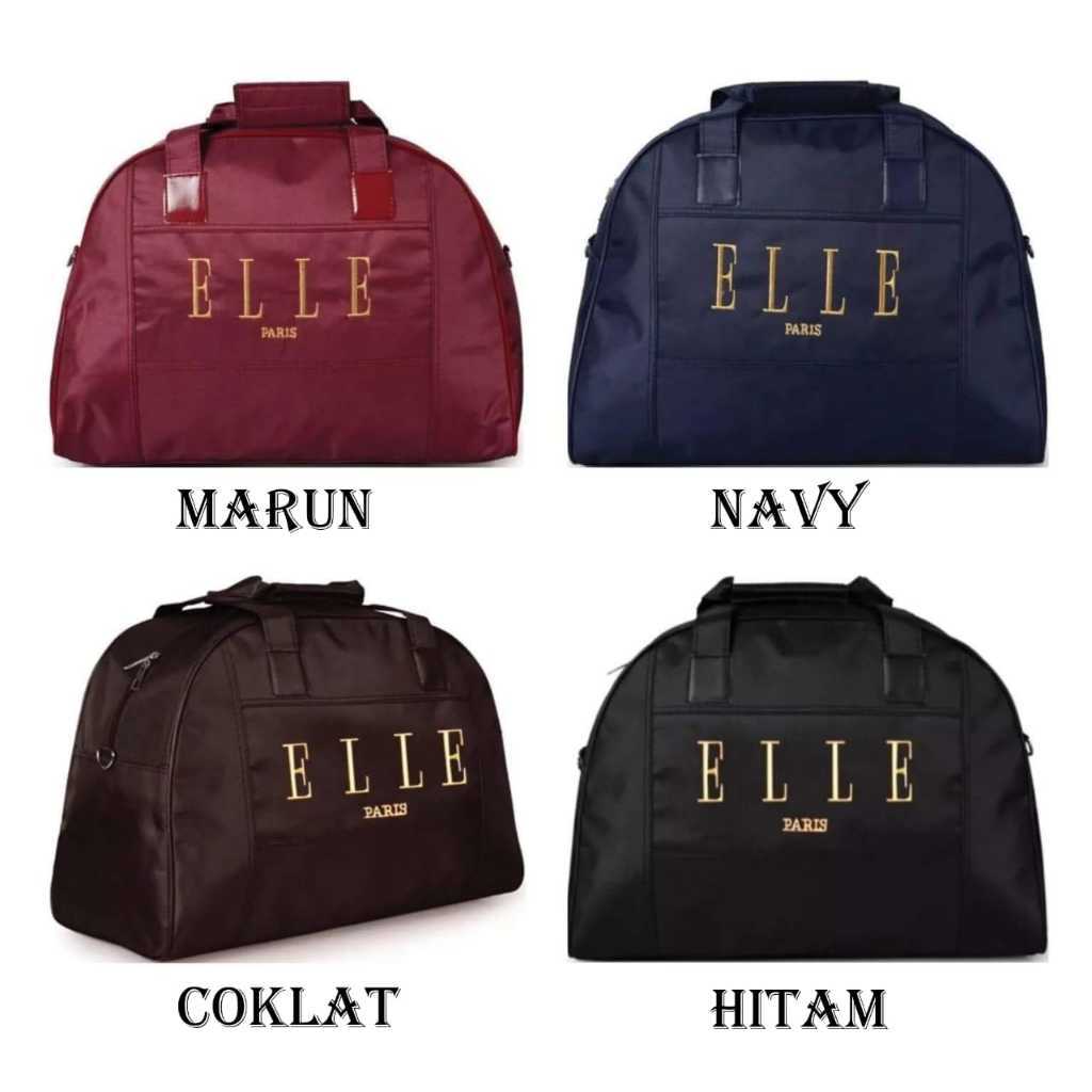 Jual Tas Travel Elle Maroon/ Tas Travel Selempang Koper / Travel Bag ...