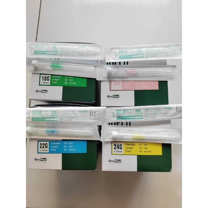 Jual INFLO Onemed I.V Catheter 18g 20g 22g 24g Onemed (PerPCS) | Shopee ...