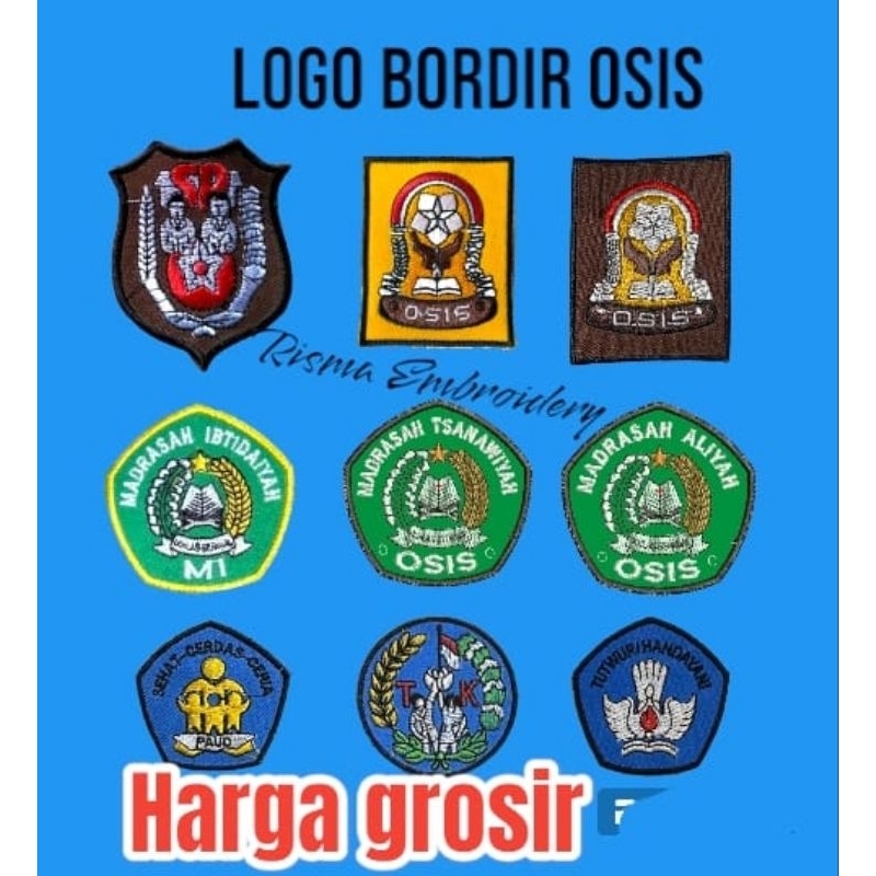 Jual bordir logo OSIS SD SMP SMA TK paud madrasah | Shopee Indonesia