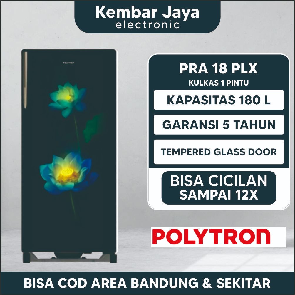 Jual Kulkas 1 Pintu POLYTRON PRA 18 PLX BELEZZA Glass Door 180 Liter ...