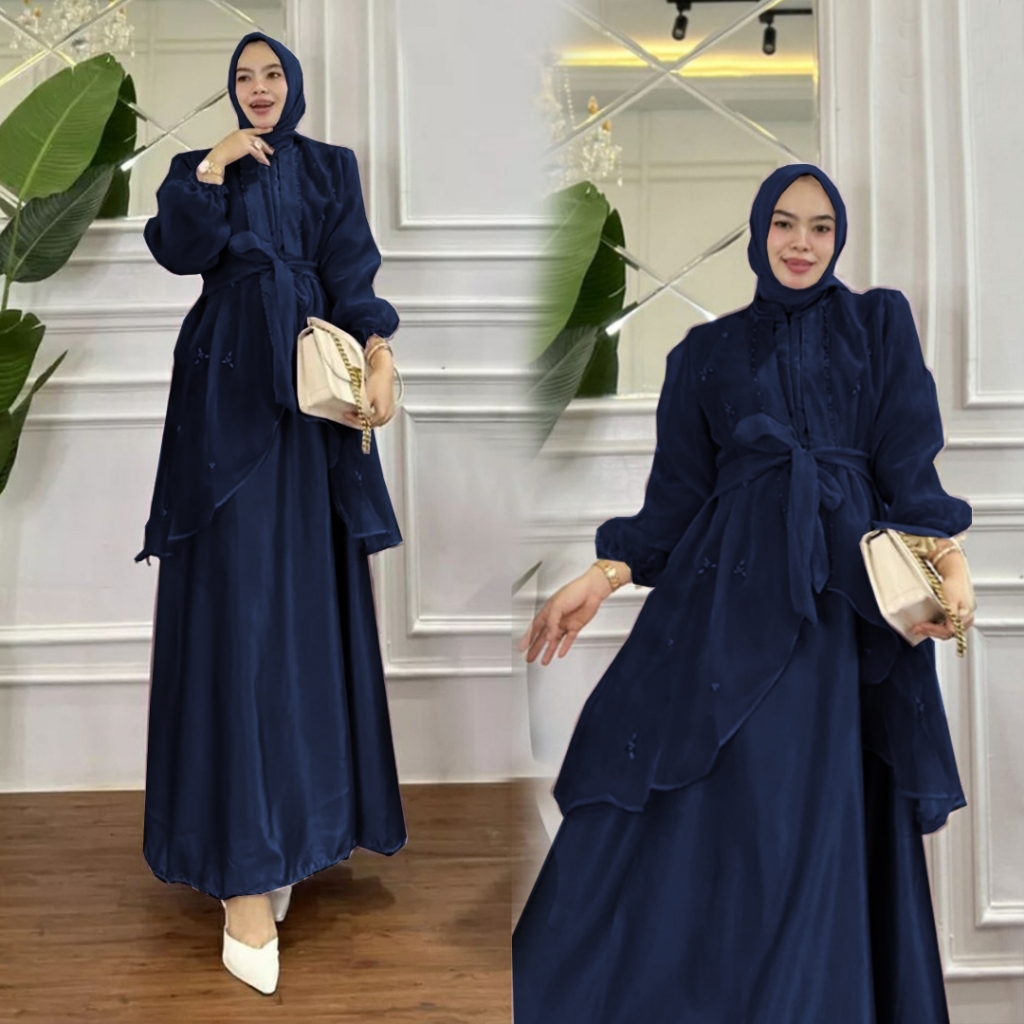 Jual BATIK COUPLE TERMURAH - Gamis Brukat FIDELYA Dress Kondangan ...