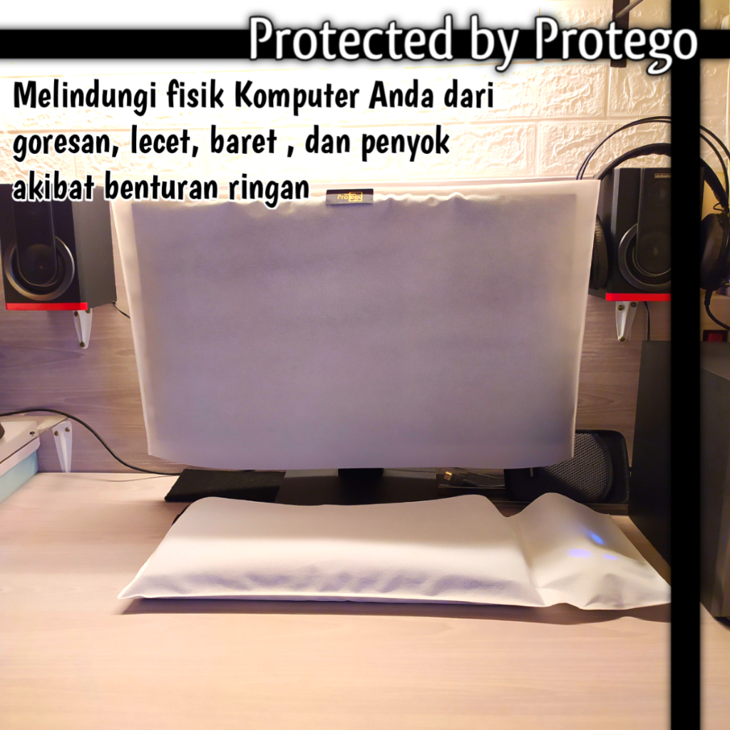 Jual PROTEGO Cover Kain Layar Monitor Komputer PC 24 - 27 inch Sarung Penutup Anti Debu PART 2 ...