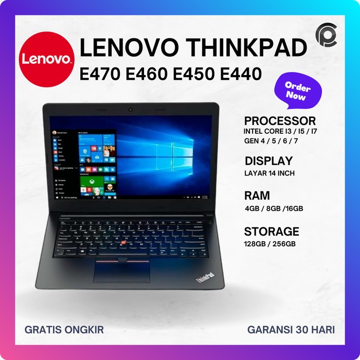 Jual Lenovo Thinkpad E470 E460 E450 E440 Laptop Bekas terawat Seken Bergaransi | Shopee Indonesia