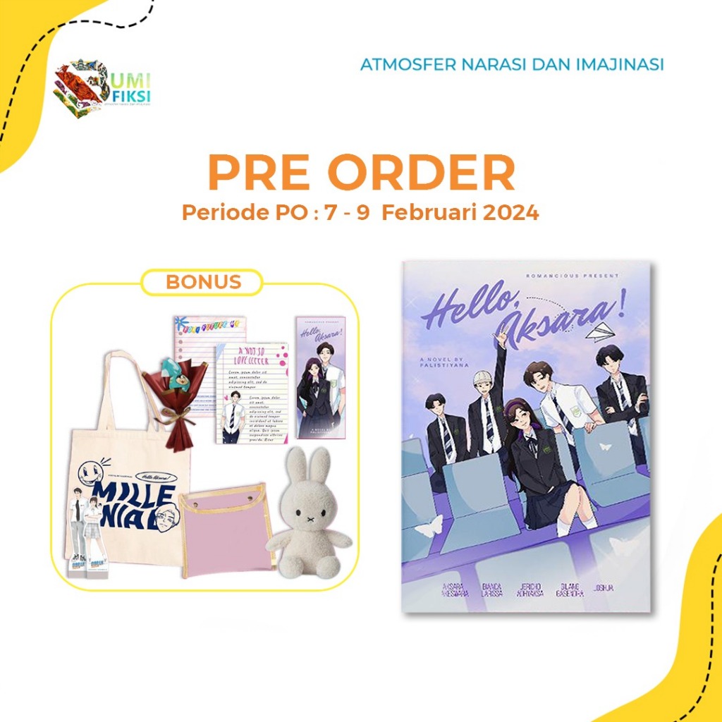 Jual Pre Order - Buku Novel - Hello, Aksara! - Falistiyana - Romancious ...