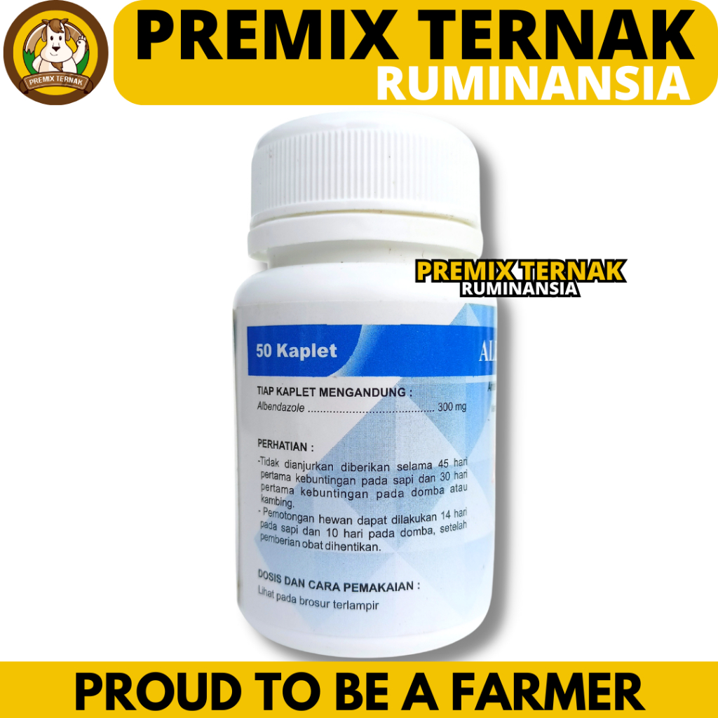 Jual ALBENPROS KAPLET 1 POT (50 Kaplet) VADCO - Obat Cacing Anak Sapi ...