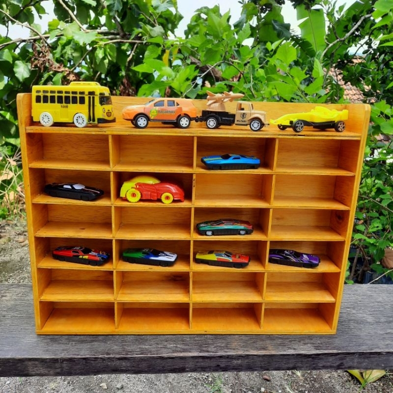 Jual Rak diecast hotwheels 24 kotak slot,skala 1:64 (bahan lebih tebal ...