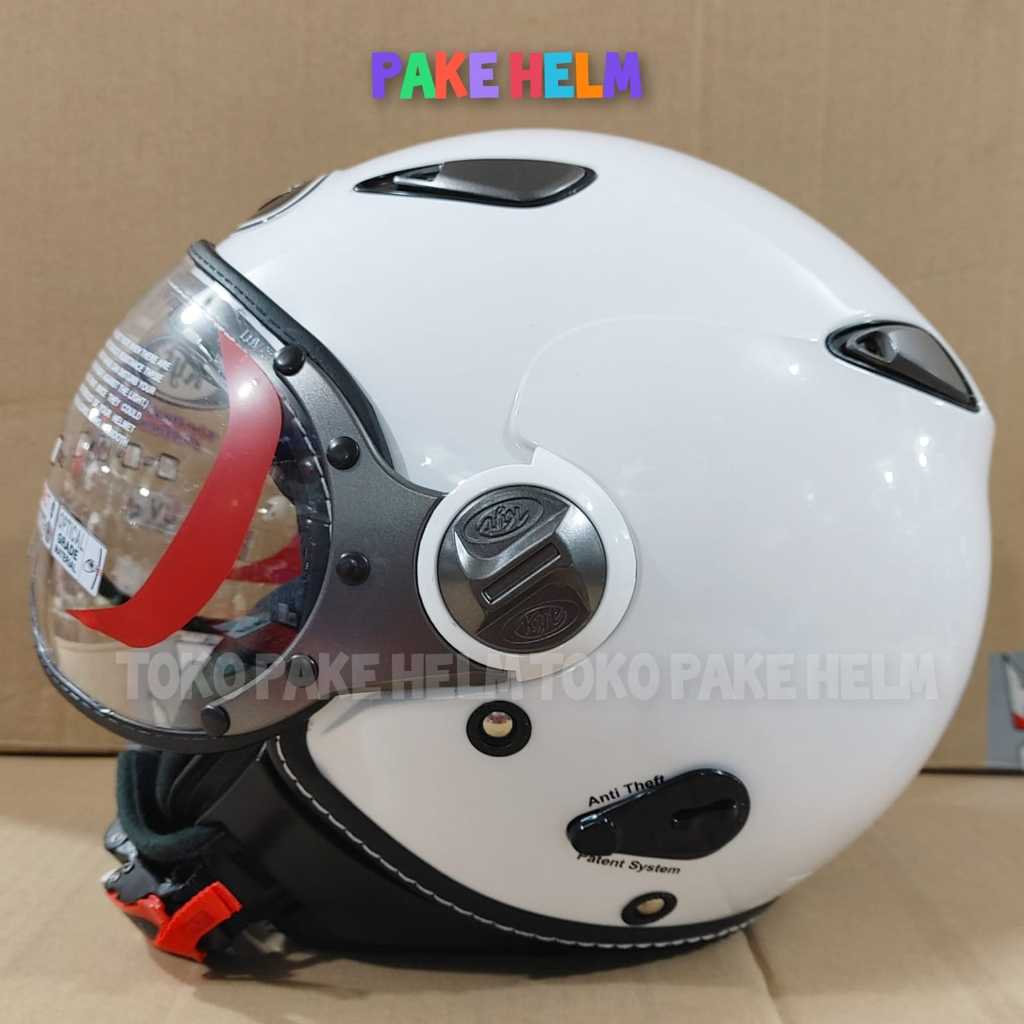 Jual HELM KYT ELSICO SOLID WHITE PUTIH HELM KYT TERBARU HELM KYT RETRO ...