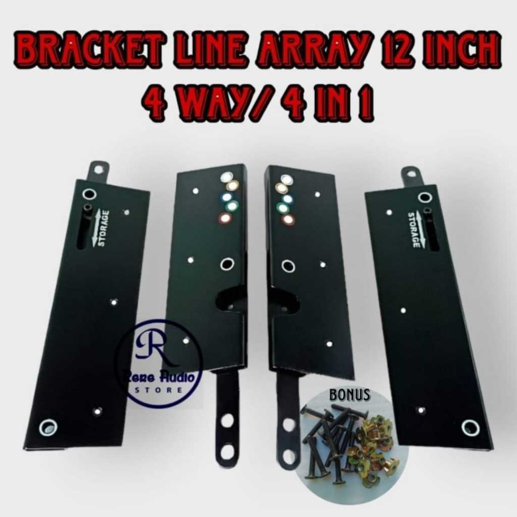 Jual Bracket Line Array 4 in 1 Ukuran Box Speaker 12'' 4WAY / Breket 4x1 Berkualitas | Shopee ...
