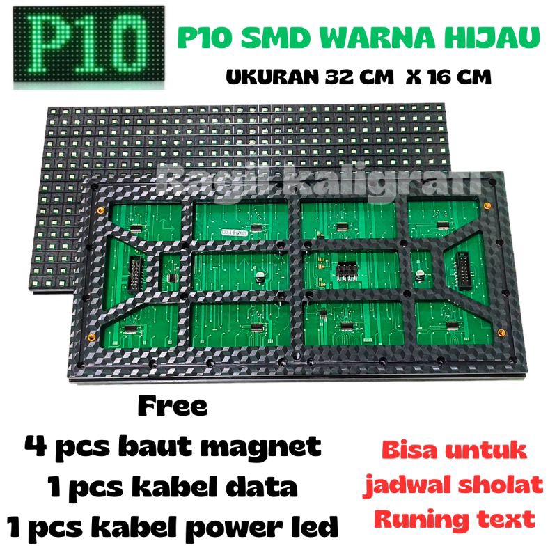 Jual Modul panel led p10 hijau single color - panel led p10 smd hijau single color | Shopee ...