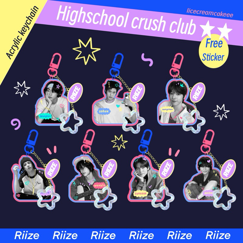 Jual [Ready Stock] RIIZE keychain "Highschool Crush Club" | Shopee ...
