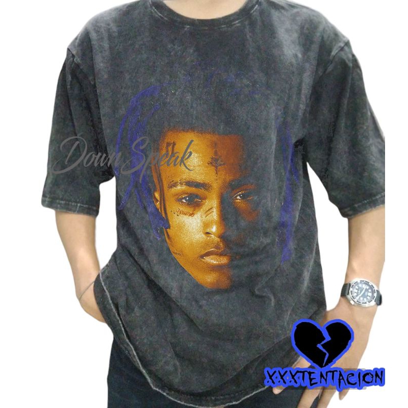Jual XXXTentacion Big Face Rapper Vintage Wash T-shirt/Kaos Oversize ...