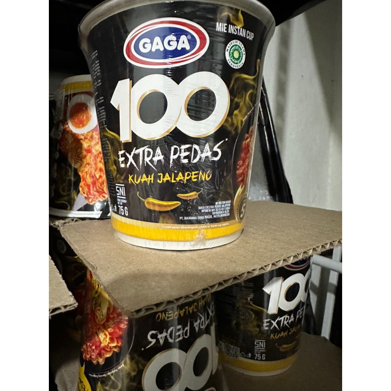 Jual Mie Gaga 100 Extra Pedas Kuah Jalapeno Kemasan Cup | Shopee Indonesia