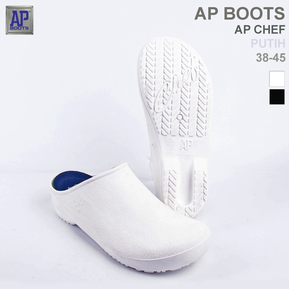 Jual 33 Jutaan Promo AP Boots AP Chef Putih Sepatu Slip On Dapur Promo ...