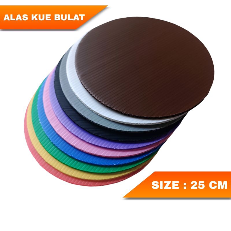 Jual Alas Kue Bulat Diameter 25cm Cake Board Cake Base Baking Tray 25 ...