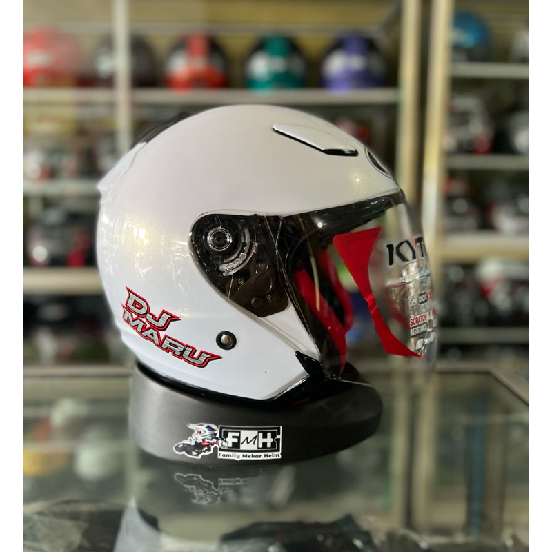 Jual HELM KYT DJ MARU SOLID WARNA PUTIH HELM HALF FACE ORIGINAL KYT | Shopee Indonesia