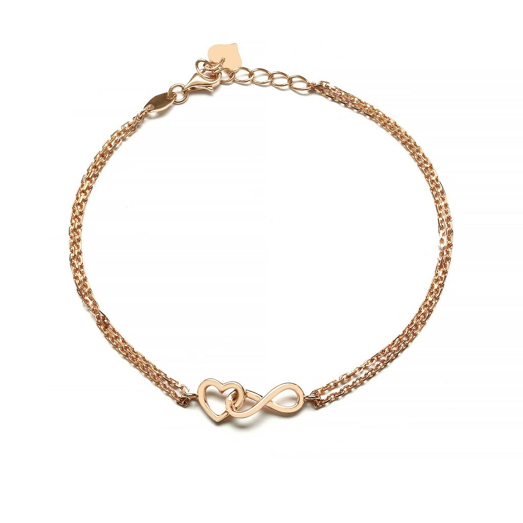 Jual Lino and sons - Gelang Emas 18k (Love and Infinite Gold Bracelet ...