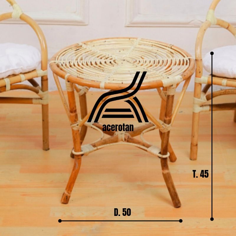 Jual MEJA TAMU TERAS ROTAN SPIRAL | Shopee Indonesia