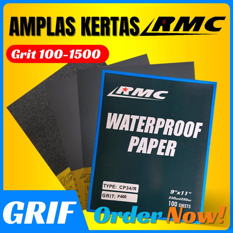 Jual Amplas Kertas RMC Waterproof Paper 1 Pack | Shopee Indonesia