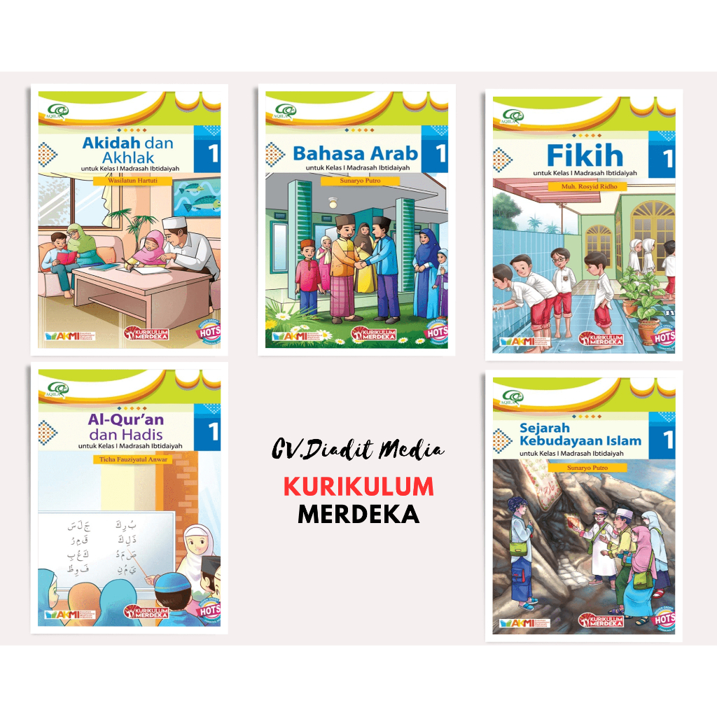 Jual Buku Paket AKMI Aqila Kelas 1 MI HOTS Kurikulum Merdeka | Shopee Indonesia