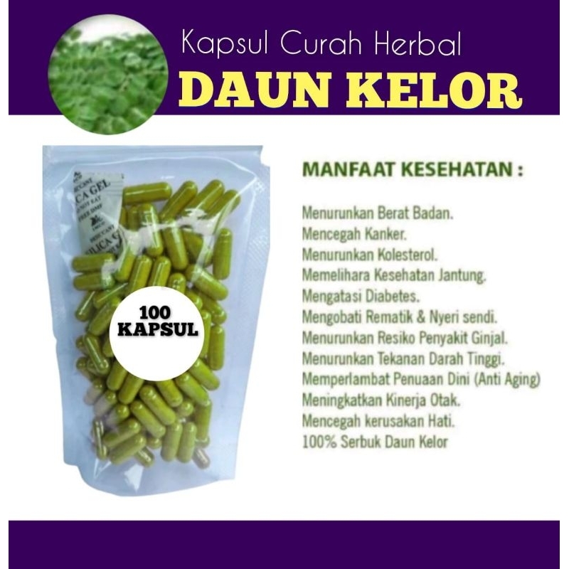 Jual DAUN KELOR 100 kapsul Curah Herbal | Shopee Indonesia