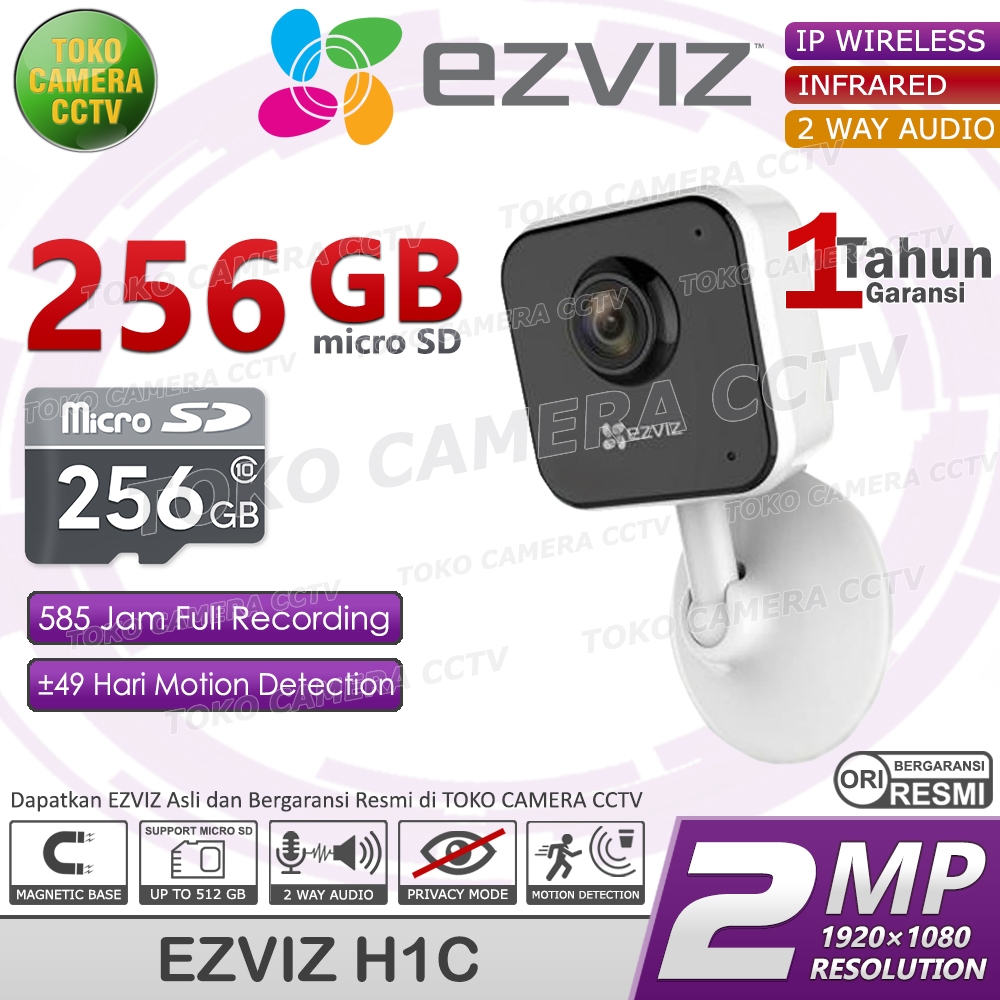 Jual CCTV WIFI IP CAMERA EZVIZ H1C 1080p 2MP CCTV SPY MINI WIRELESS ...