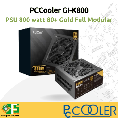 Jual PSU PCCooler GI-K800 800 Watt 80+ Gold Full Modular | Power Supply ...