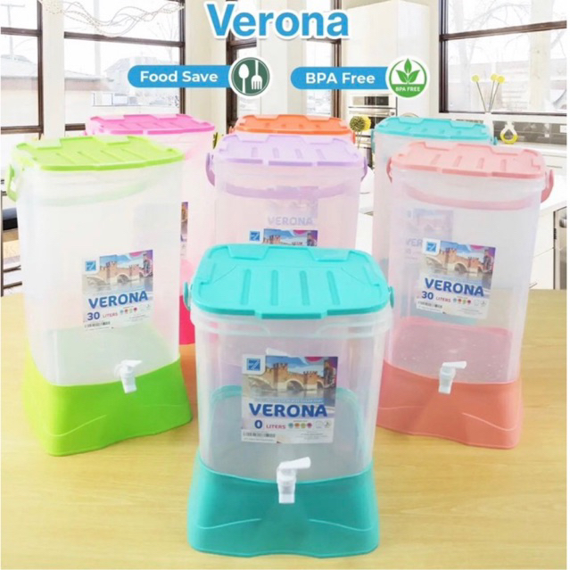 Jual Verona 30L Tempat Es Buah/aneka minuman dengan kran air model ...
