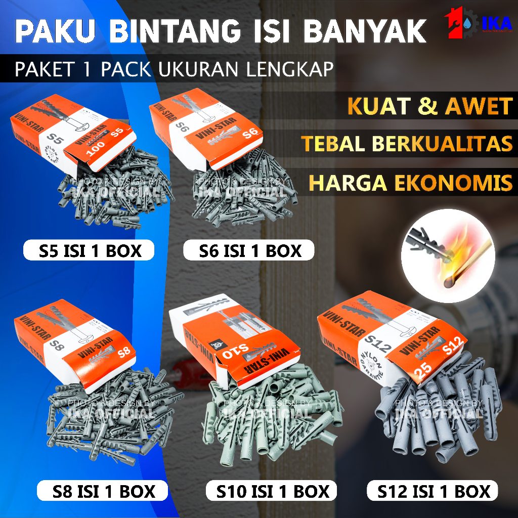 Jual Jangkar Sekrup Nylon - 1 Dus - High Quality angkur dinding Sistem kerja seperti jangkar ...