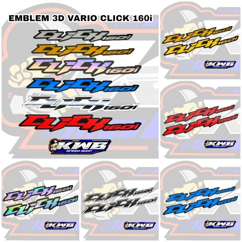 Jual Emblem honda vario vlick 160i emblem logo timbul 3D honda vario ...