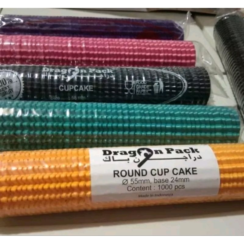 Jual (100 lembar) Cupcake 55mm Dragon Repack Cup Cake Case Kertas Kue ...
