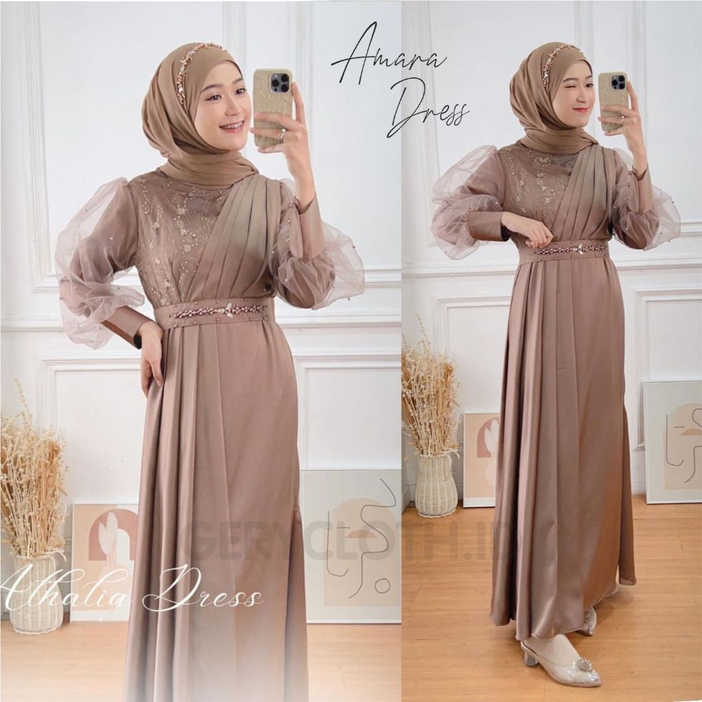 Jual AMARA DRESS | GAMIS MUSLIM PREMIUM KEKINIAN MODERN GAMIS SILK ...