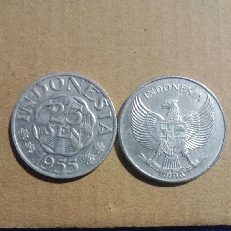 Jual 25 sen garuda used di bersihkan tahun 1952#55#57 | Shopee Indonesia