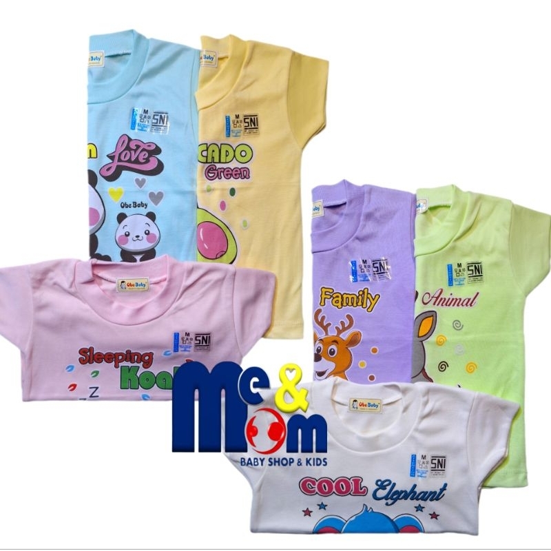 Jual OBE BABY (3 pcs) Kaos oblong bayi dan anak motif, 0-3 tahun, halus ...