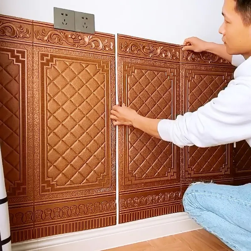 Jual Wallpaper Dinding 3D Foam Motif PINTU JENDELA BATIK 70x90 CM TEBAL ...
