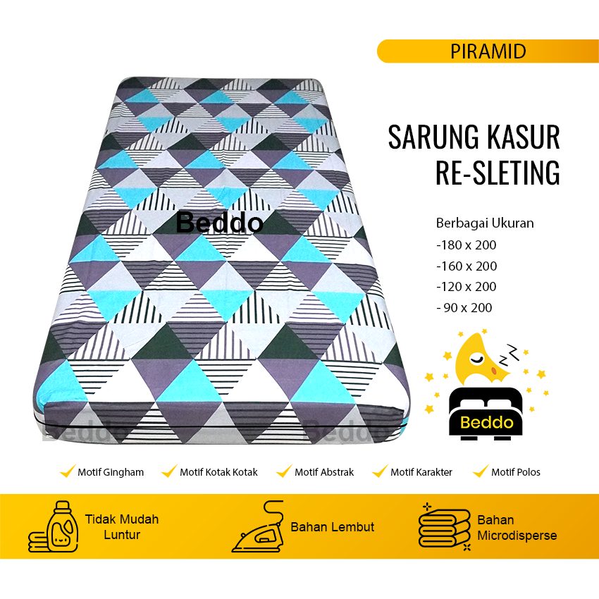 Jual Sarung Kasur Busa Resleting 90x200x15 120x200x15 Motif Aesthetic ...