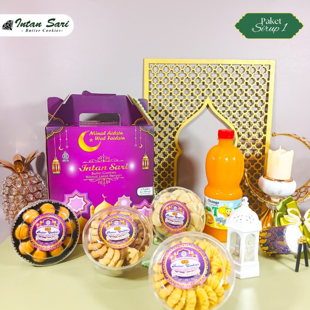 Jual PAKET KUE KERING INTAN SARI PAKET SIRUP SATU ISI 4 TOPLES KUE 1 ...