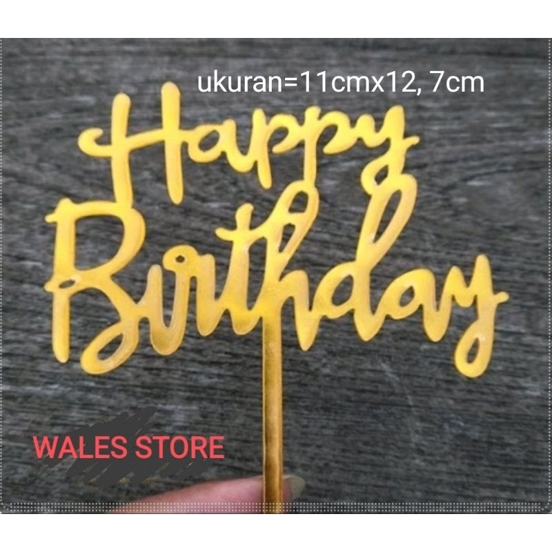 Jual CAKE TOPPER ULANG TAHUN / CAKE TOPPER ACRYLIC HAPPY BIRTHDAY ...